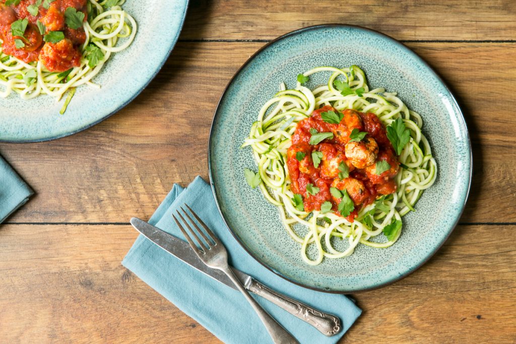 Courgetti & Chicken Meatballs | ILoveCooking
